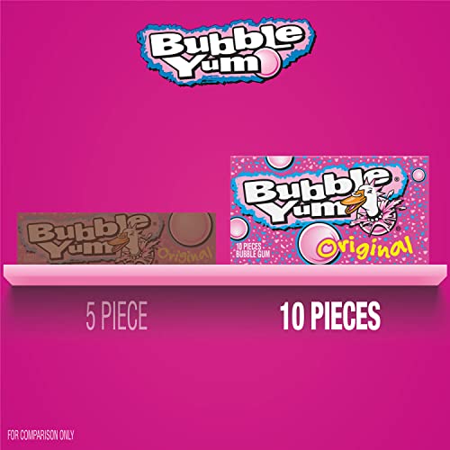 BUBBLE YUM Original Flavor Chewy, Bubble Gum Packs, 2.82 oz (12 Count)