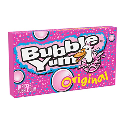 BUBBLE YUM Original Flavor Chewy, Bubble Gum Packs, 2.82 oz (12 Count)