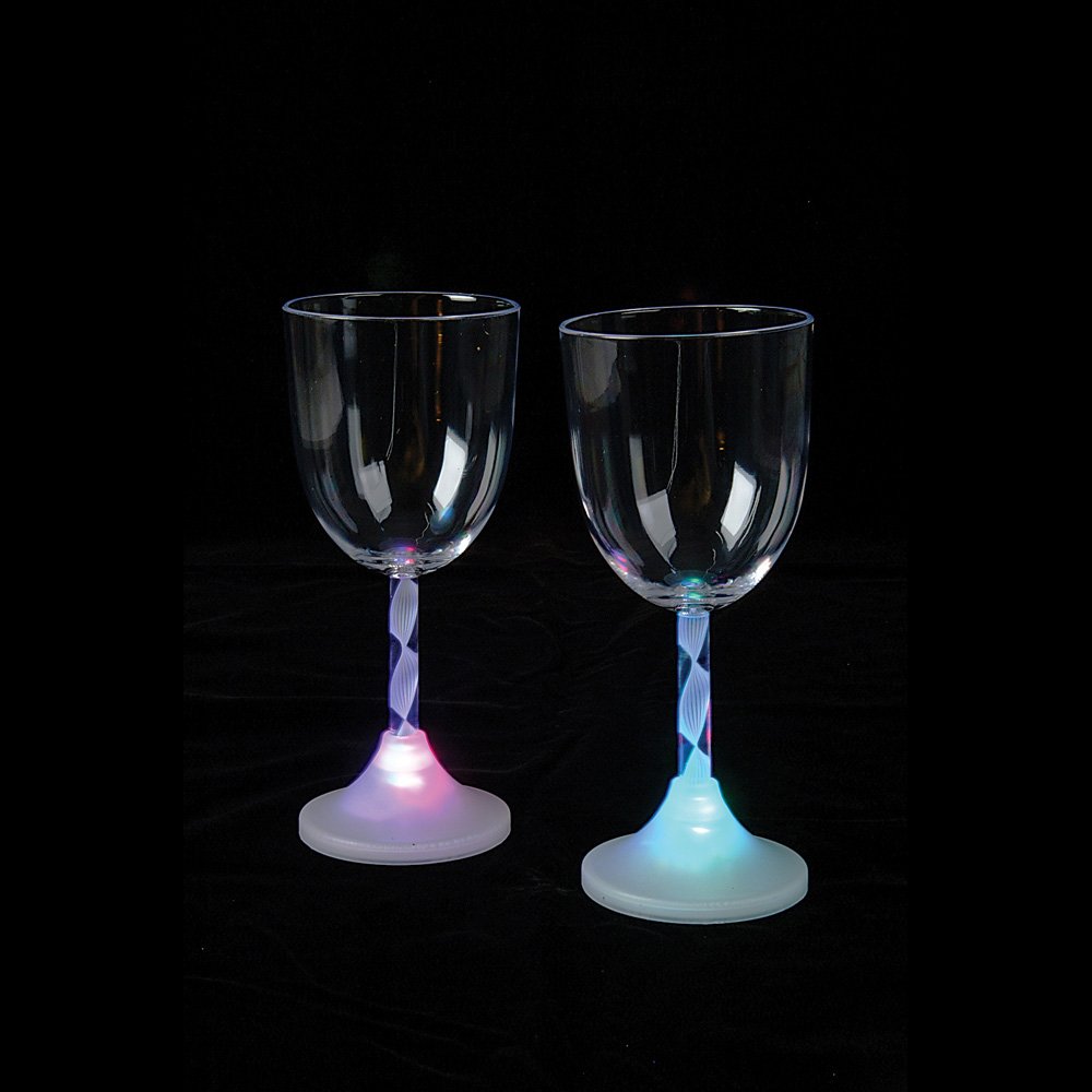 Flashing Panda LED Light Up Flashing 9 oz Novelty Acrylic Wine Goblet - One Cup