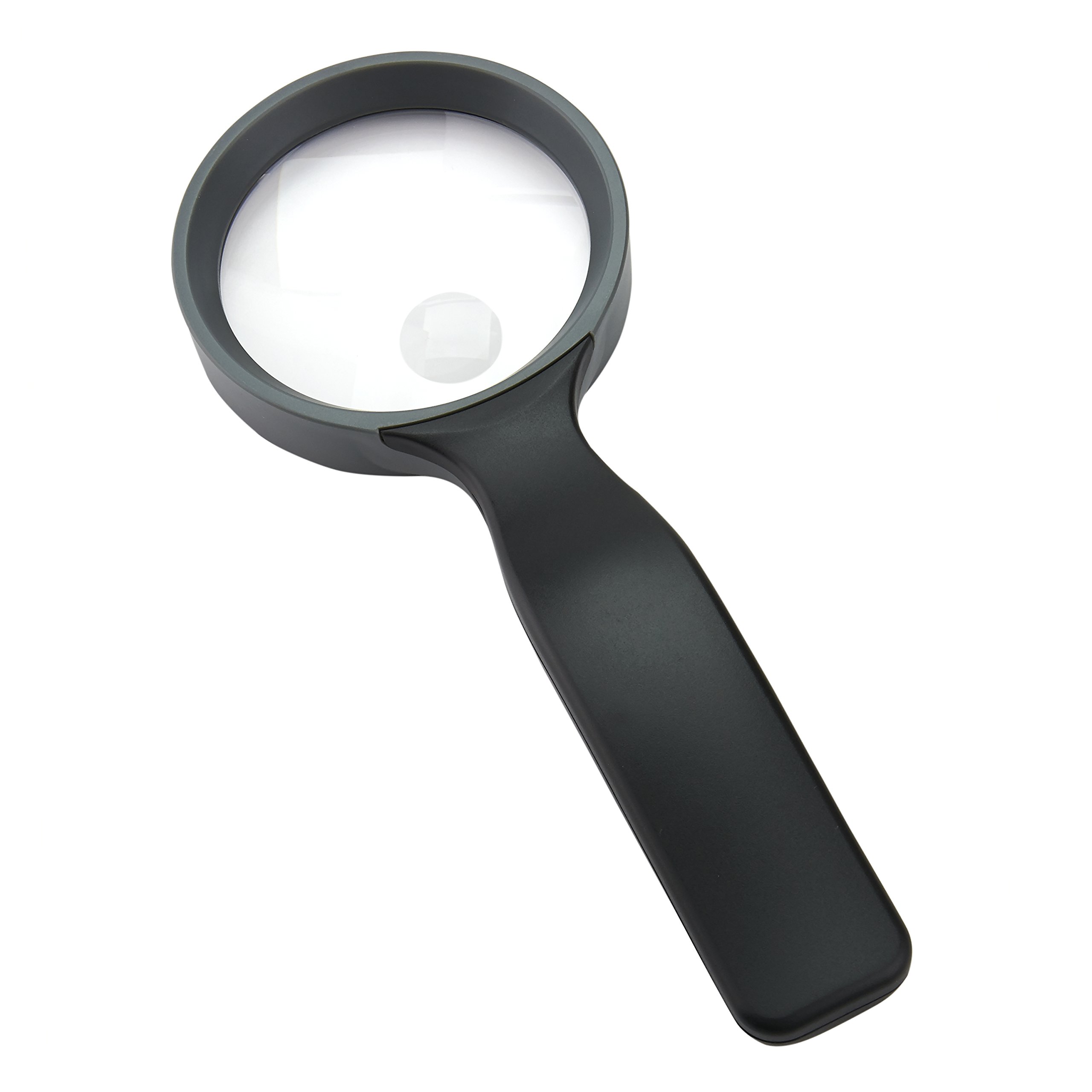 Carson HandHeld 2.5x Power Magnifier with 5x Spot Lens (JS-40) , black