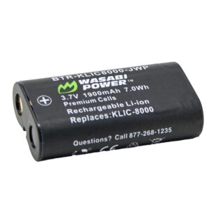 Wasabi Power Battery for Kodak KLIC-8000, KLIC8000 and Kodak EasyShare Z612, Z712, Z740, Z812 is, Z1012 is, Z1015 is, Z1085 is, Z8612 is, Zx1, ZxD