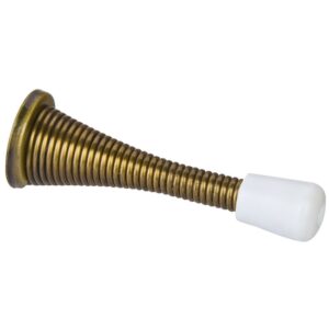 national hardware s807-255 8023 spring door stops in antique brass, 3"