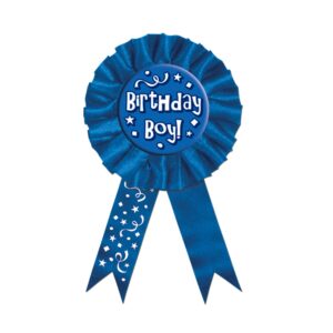 beistle birthday boy! award ribbon