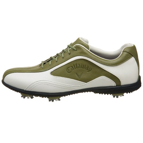 Callaway Women's Batista Golf Shoe,Blanco/Mosstone,6 M US