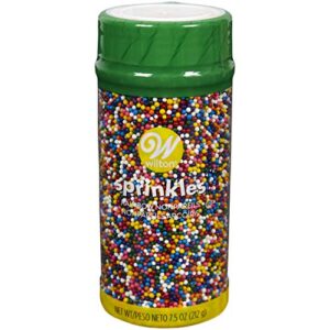 wilton rainbow nonpareils food decorative, 7.5-ounce