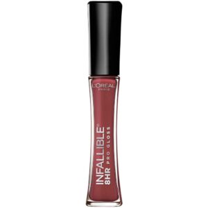 l’oreal paris makeup infallible 8 hour hydrating lip gloss, sangria, 0.21 fl oz