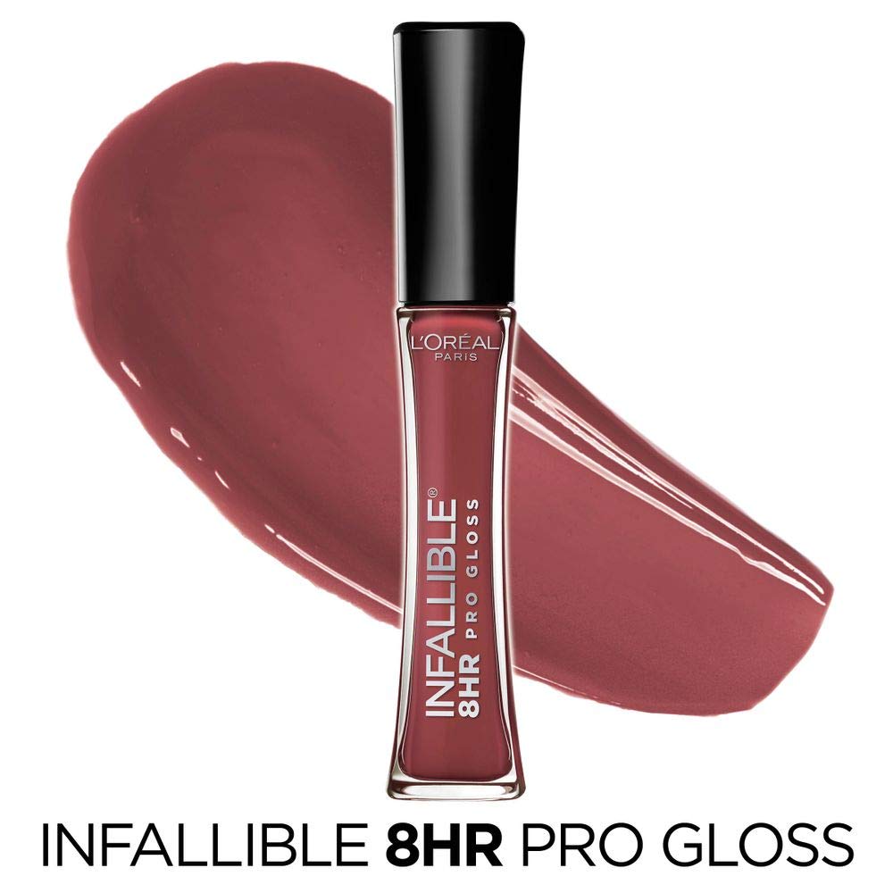 L’Oreal Paris Makeup Infallible 8 Hour Hydrating Lip Gloss, Sangria, 0.21 Fl Oz