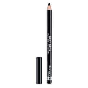 rimmel london soft kohl kajal eyeliner pencil, blendable, intense color, long-wearing, 061, jet black, 0.04oz