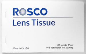 rosco lens tissue 4"x6" 100 sheet booklet