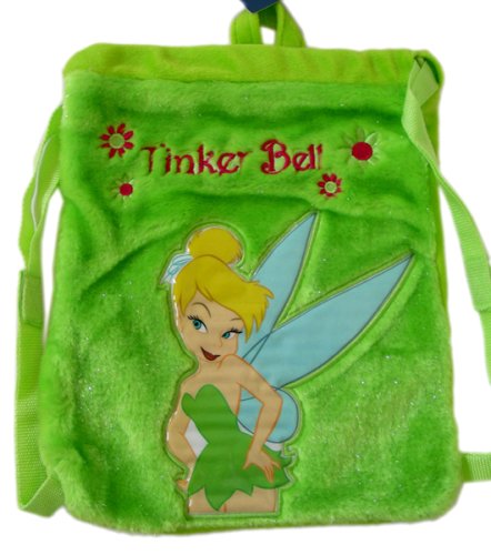 Disney Tinker Bell Plushy Drawstring Backpack - Green