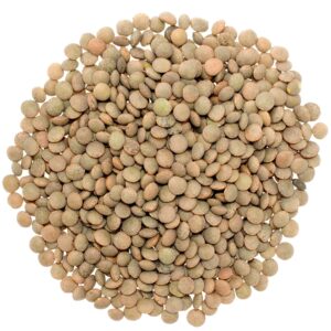 Small Brown Dry Lentils | 5 LBS Plastic Free Packaging | Family Farmed in Washington State | 100% Desiccant Free | Non-GMO | 100% Non-Irradiated | Kosher | Field Traced | Burlap Bag