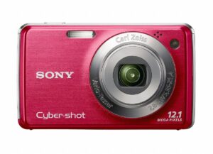 sony cyber-shot dsc-w230 12 mp digital camera with 4x optical zoom and super steady shot image stabilization (dark red)