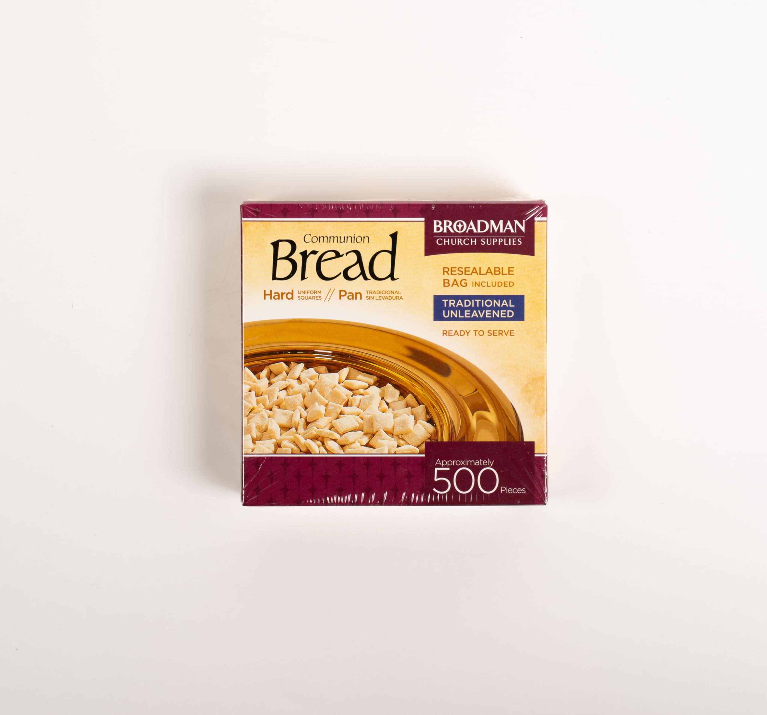 Broadman Church Supplies Communion Bread, Hard, 500 Count