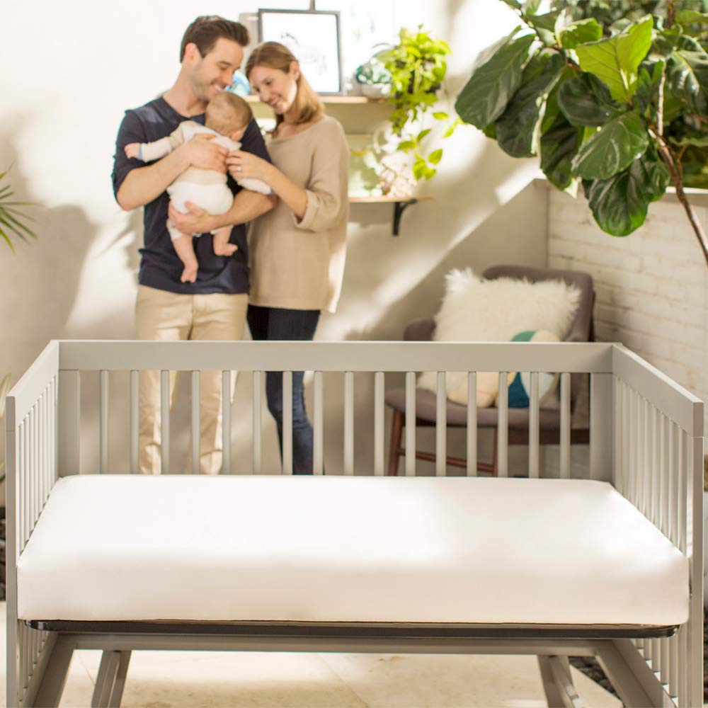 Naturepedic Organic Baby Crib Mattress - Classic 150 Coil 2-Stage Infant & Toddler Mattress - Waterproof Baby Bed Mattress for Crib - Non-Toxic Standard Baby Crib Mattress