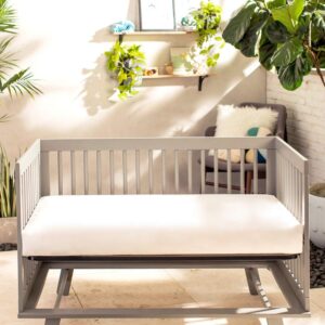 Naturepedic Organic Baby Crib Mattress - Classic 150 Coil 2-Stage Infant & Toddler Mattress - Waterproof Baby Bed Mattress for Crib - Non-Toxic Standard Baby Crib Mattress