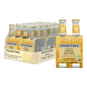 fever tree indian tonic water - premium quality mixer - refreshing beverage for cocktails & mocktails. naturally sourced ingredients, no artificial sweeteners or colors - 200 ml bottles - pack of 24