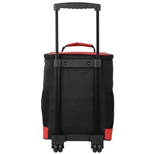 16" Cool Carry 2-Section Rolling Cooler with Thermal Insulation, Red Color Option