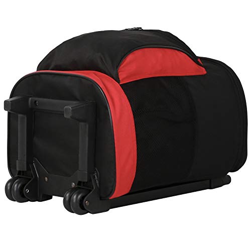 16" Cool Carry 2-Section Rolling Cooler with Thermal Insulation, Red Color Option