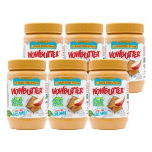 peanut free tree nut free natural no stir spread – wowbutter – award winning vegan plant protein food made with non-gmo verified whole soy – (creamy, 1.1 pound (pack of 6))