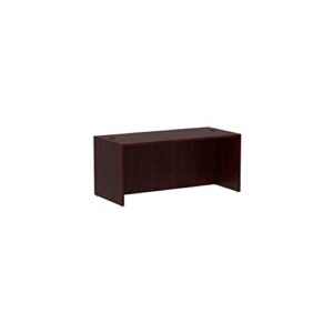 alera aleva216630my 65 in. x 29.5 in. x 29.63 in. valencia series straight front desk shell - mahogany