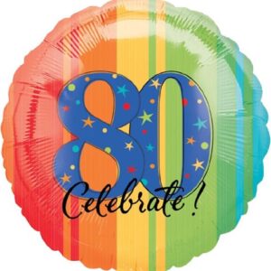 Anagram International Aged to Perfection a Year to Celebrate 80 Balloon, 18", Multicolor