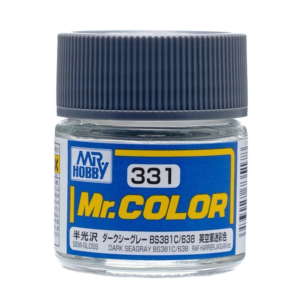 Mr. Color 331 Dark Seagray BS381C/638 Gloss Paint 10ml. Bottle Hobby