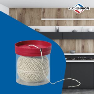 Küchenprofi Kitchen Twine with Acrylic Twine Dispenser, All-Purpose Cooking and Baking String