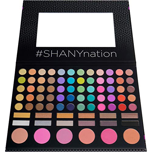 SHANY Festival Ready Palette - Highly Pigmented Blendable Eye shadows, Makeup Blush and Face powder Makeup Kit with 78 Colors - Makeup Palette