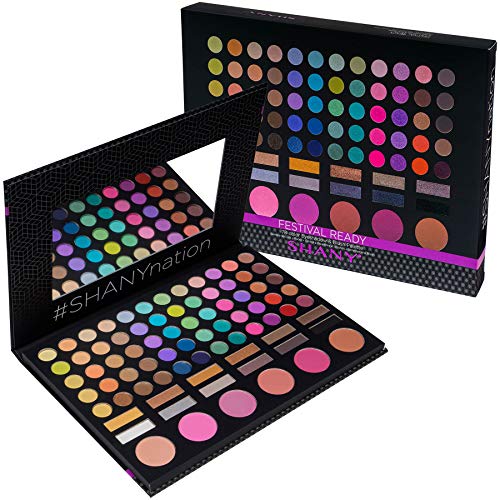 SHANY Festival Ready Palette - Highly Pigmented Blendable Eye shadows, Makeup Blush and Face powder Makeup Kit with 78 Colors - Makeup Palette