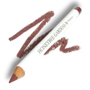 honeybee gardens irresistible lip liner in perfection, mocha rose color, long-lasting, gluten-free, vegan, 0.04 oz