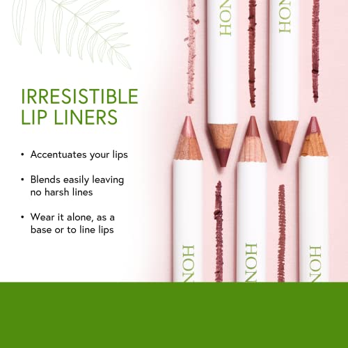 Honeybee Gardens Irresistible Lip Liner In Perfection, Mocha Rose Color, Long-Lasting, Gluten-Free, Vegan, 0.04 oz