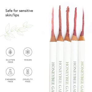 Honeybee Gardens Irresistible Lip Liner In Perfection, Mocha Rose Color, Long-Lasting, Gluten-Free, Vegan, 0.04 oz