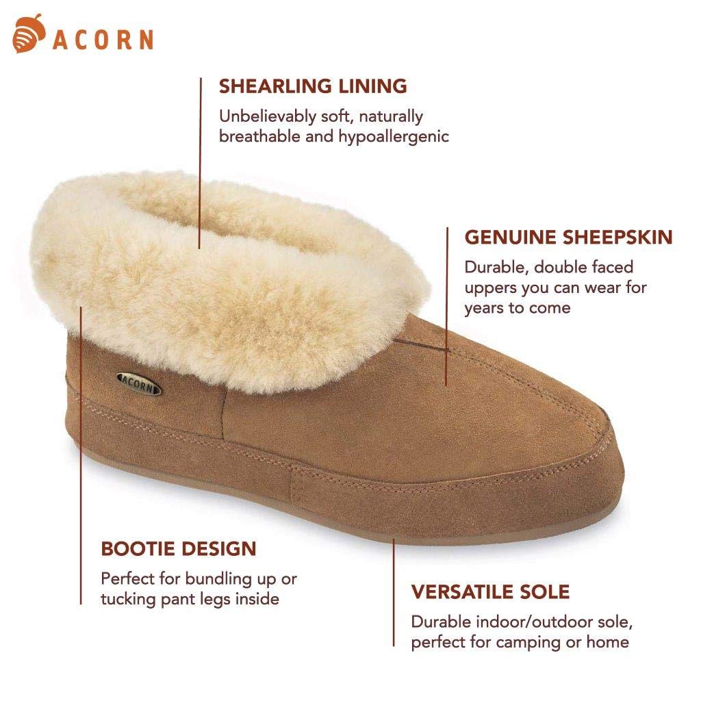 Acorn Men's Sheepskin Bootie Slipper