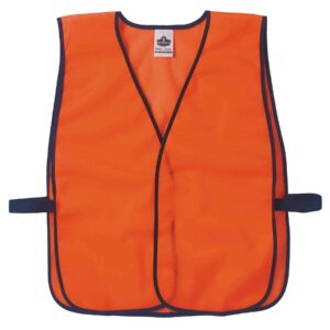 ergodyne glowear 8010hl non-certified high visibility vest, one size, orange