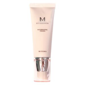 missha m bb boomer 40ml- boost the adherence and wear of foundation that improves skin tone with dewy finish and healthy glow all while providing skincare benefits