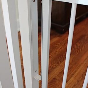 Cardinal Gates SS30 Stairway Special Baby Gate for Stairs - Adjustable Indoor Dog Gate - Aluminum Safety Gate for Kids & Pets - Can be Installed at Angles - 27 to 42.5 Inches Wide - White