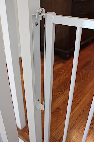 Cardinal Gates SS30 Stairway Special Baby Gate for Stairs - Adjustable Indoor Dog Gate - Aluminum Safety Gate for Kids & Pets - Can be Installed at Angles - 27 to 42.5 Inches Wide - White