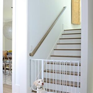 Cardinal Gates SS30 Stairway Special Baby Gate for Stairs - Adjustable Indoor Dog Gate - Aluminum Safety Gate for Kids & Pets - Can be Installed at Angles - 27 to 42.5 Inches Wide - White