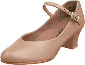 capezio women's jr. footlight character shoe,caramel,7.5 w us