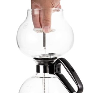 Yama Glass 8-Cup Stovetop Siphon Coffee Maker, 24 Oz Vacuum Brew, Heat-Resistant Borosilicate Glass