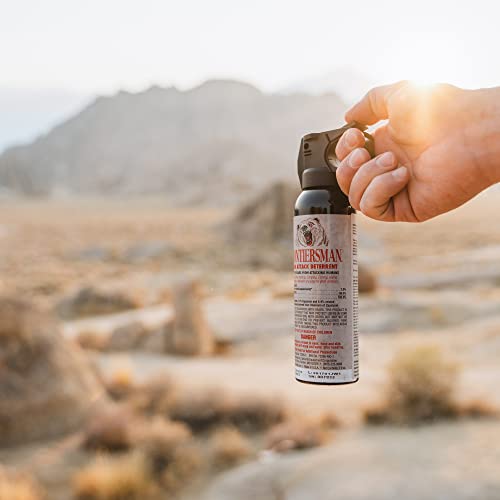 SABRE Frontiersman 7.9 fl oz. Bear Spray, Maximum Strength 2.0% Major Capsaicinoids, Powerful 30 ft. Range Bear Deterrent, Outdoor Camping & Hiking Protection