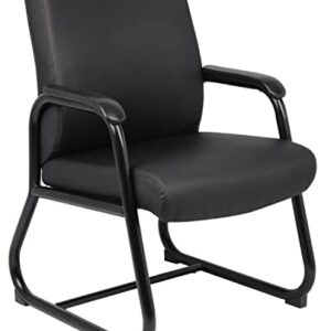 Boss Office Products Heavy Duty Caressoft Guest Chair in Black 350 lbs.