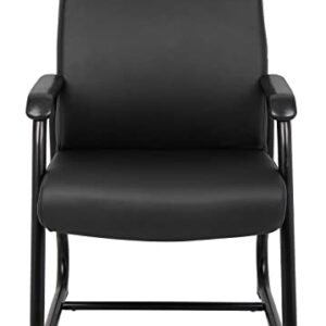 Boss Office Products Heavy Duty Caressoft Guest Chair in Black 350 lbs.