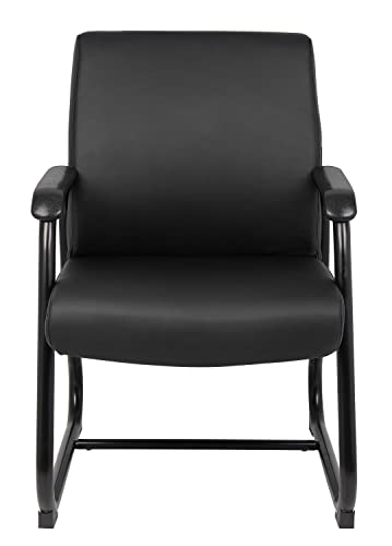 Boss Office Products Heavy Duty Caressoft Guest Chair in Black 350 lbs.