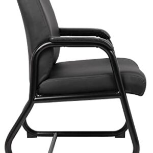 Boss Office Products Heavy Duty Caressoft Guest Chair in Black 350 lbs.