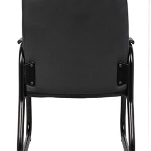 Boss Office Products Heavy Duty Caressoft Guest Chair in Black 350 lbs.