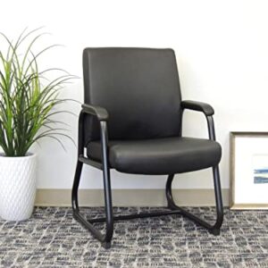 Boss Office Products Heavy Duty Caressoft Guest Chair in Black 350 lbs.