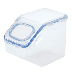 lock & lock easy essentials food lids (flip-top) / pantry storage containers, bpa free, top-10 cup-for snacks, clear