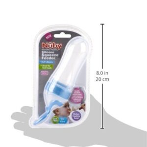 Nuby Natural Touch Silicone Travel Infa Feeder, 3 Ounce, Colors May Vary