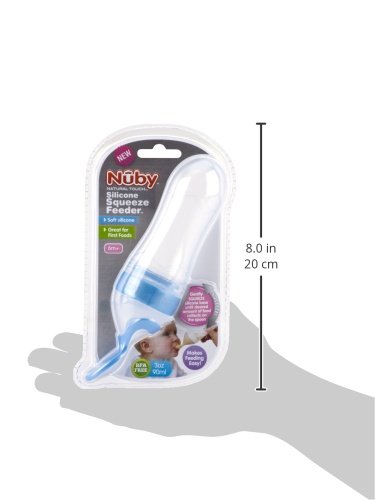 Nuby Natural Touch Silicone Travel Infa Feeder, 3 Ounce, Colors May Vary